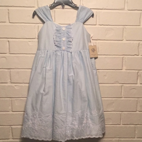Laura Ashley | Dresses | Laura Ashley Light Blue Dress Little Girls ...